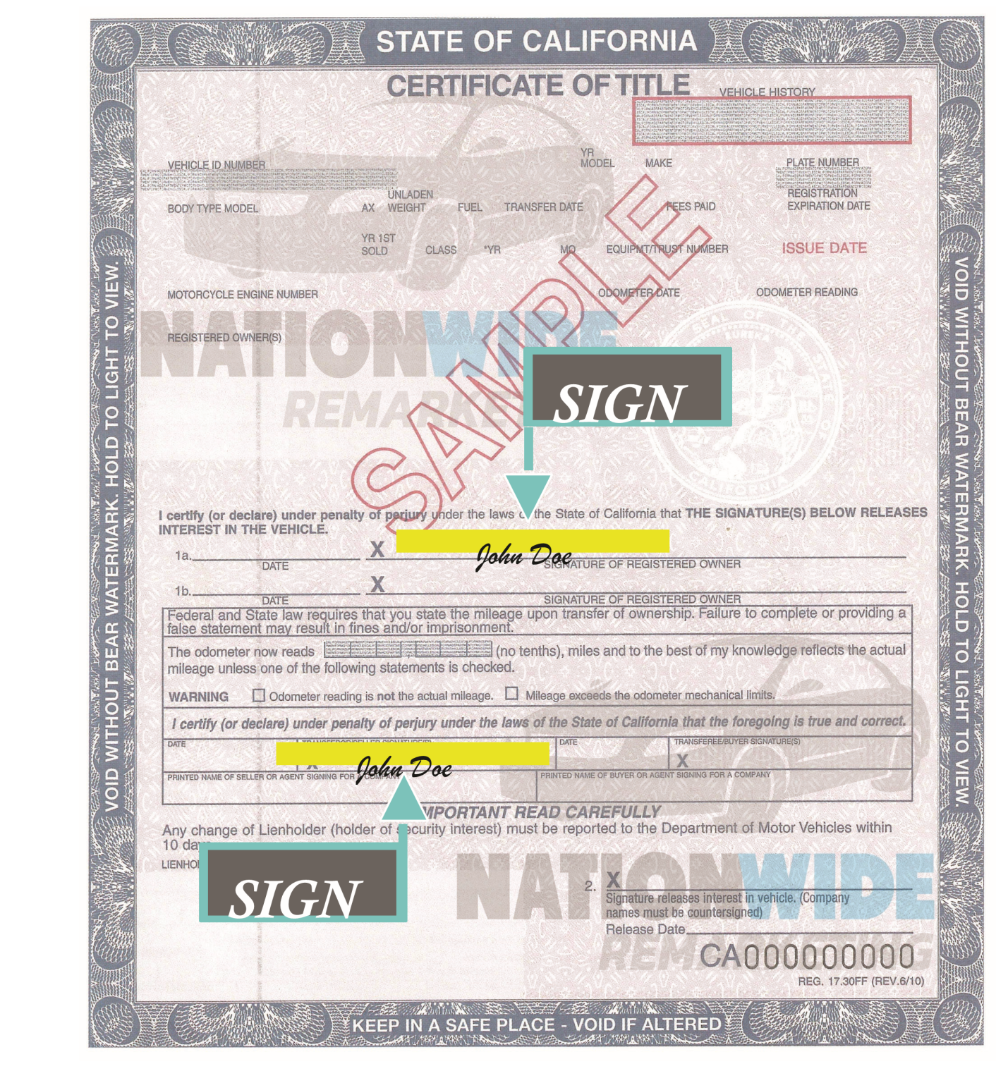 California,CA Title Page