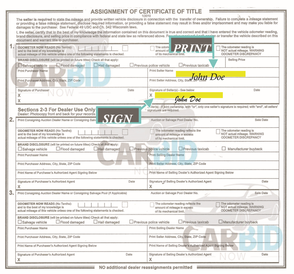Wisconsin, WI Title Page